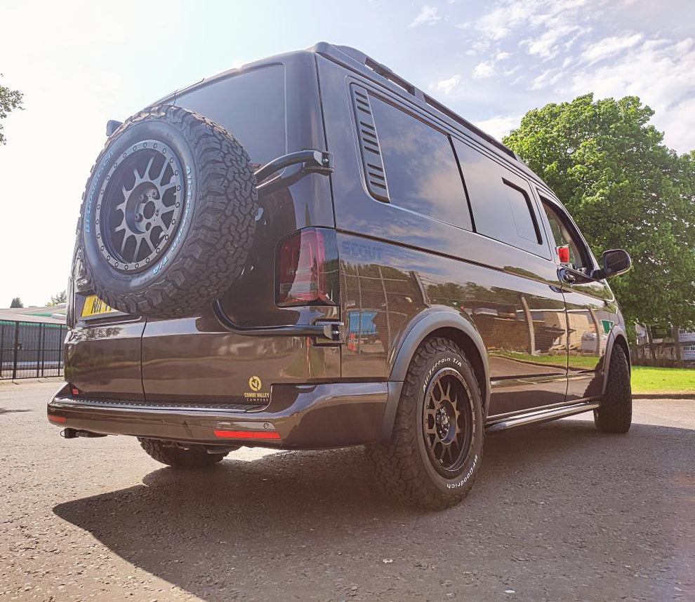 Volkswagen Transporter T5/T6 Tubular Hinge Mounted Rear Door Spare Whe ...