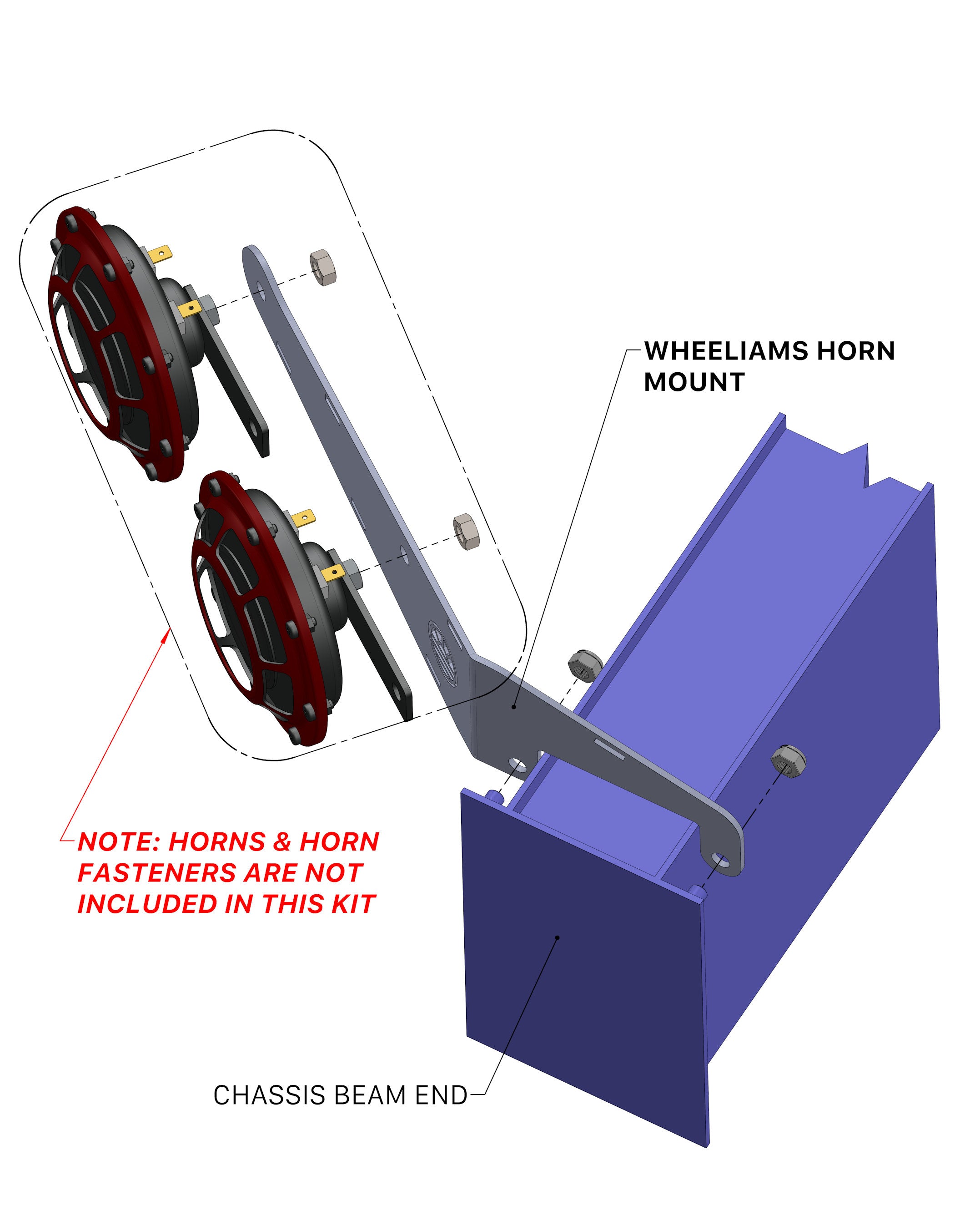 MERCEDES SPRINTER 906 - 2006-2012 - Twin Horn Mount – Wheeliams
