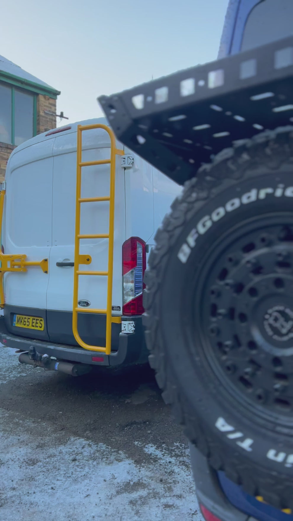 FORD TRANSIT MK8/MK9 2014+ (Inc. TOURNEO) - Rear Door Tubular Ladder ...