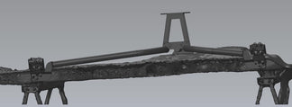 FORD TRANSIT MK8/MK9 Wheel Carrier 2014+ LH - rear door spare wheel ca ...